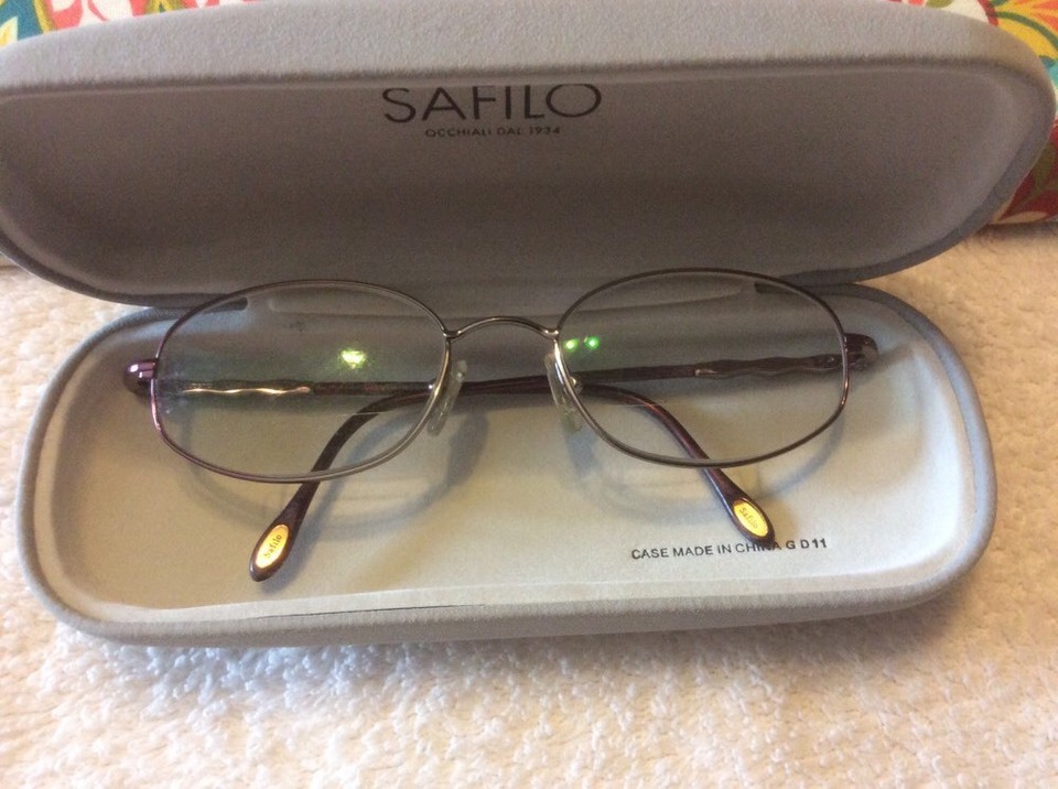 Safilo Elasto Eyeglasses Full Rim Metal Frame Bronze Italy | eBay