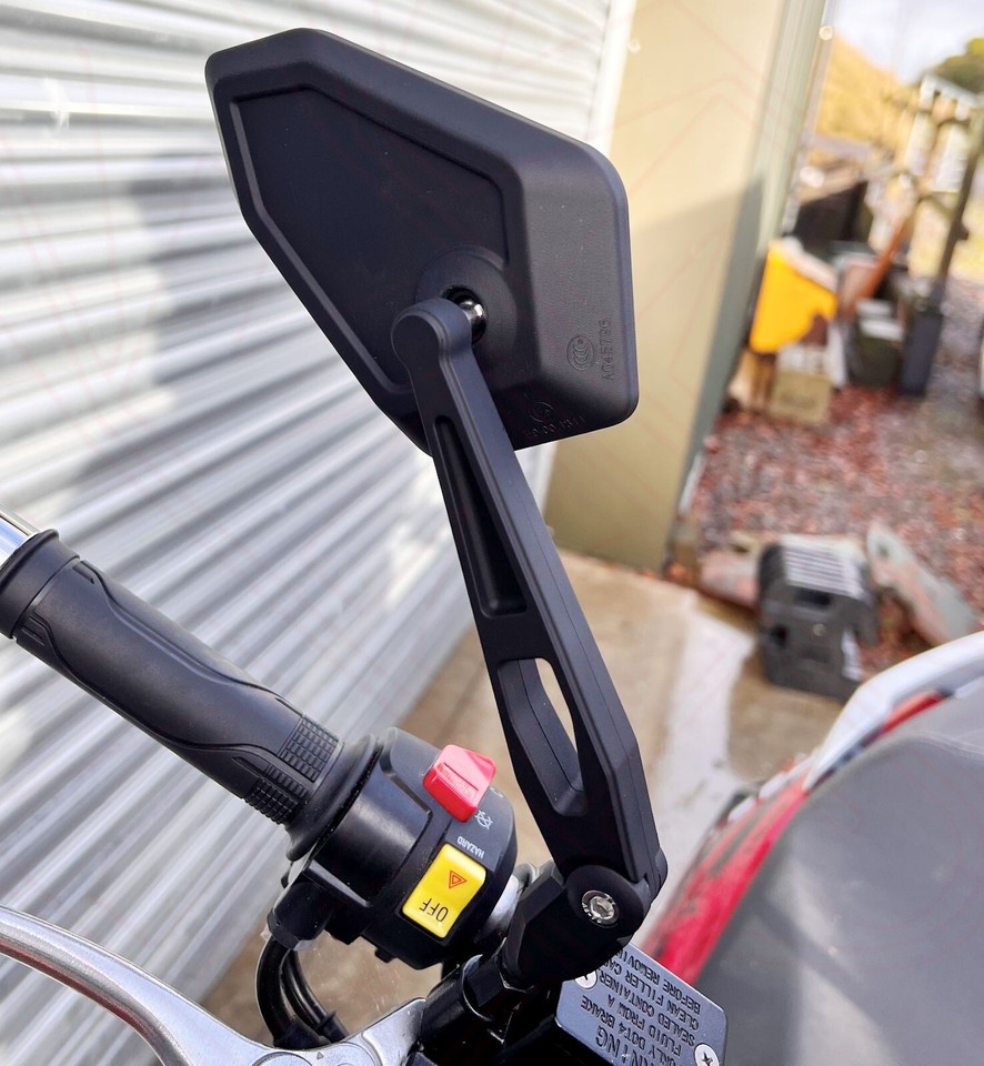 Mirror Pair ABS Sports Nylon Mirrors Rear View For Royal Enfield ...