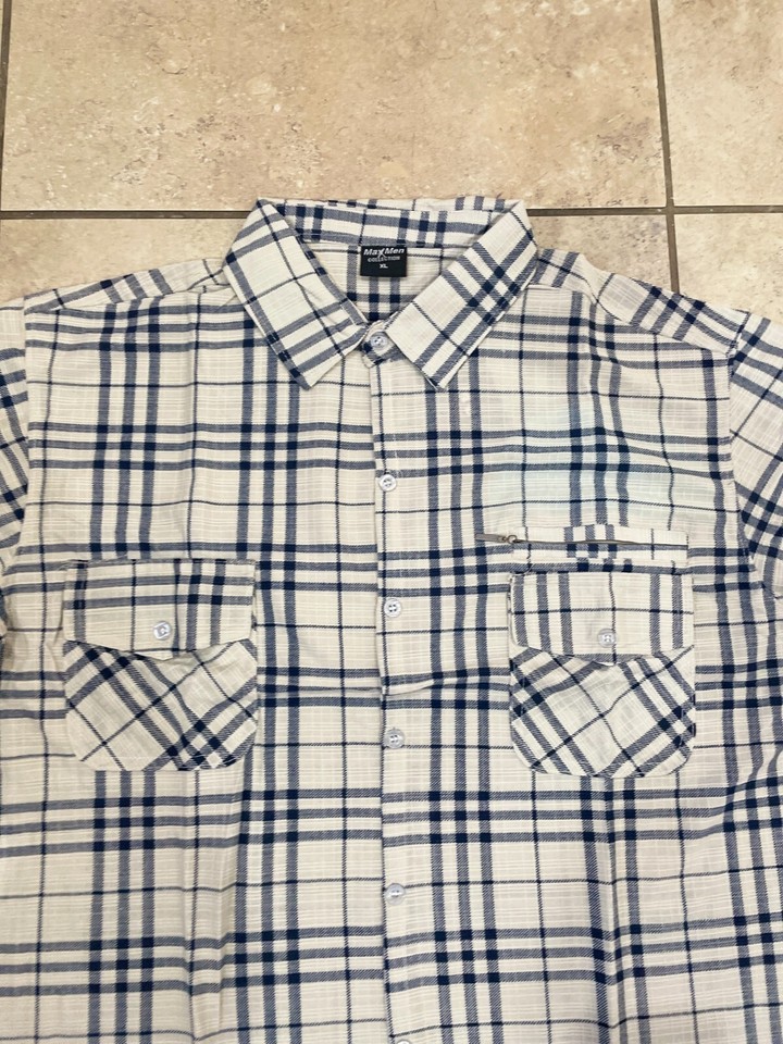 Max Men Collection Men’s Linen Printed Short Sleeve Shirts (XL - 6XL ...
