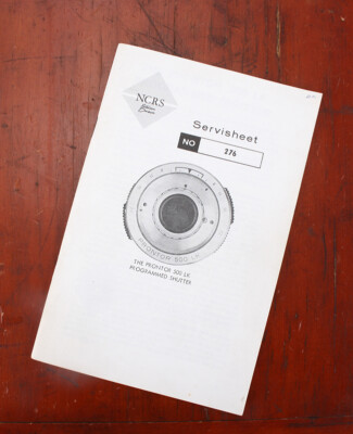 NATIONAL CAMERA REPAIR FOR PRONTOR 500 LK PROGRAMMED SHUTTER/212815 | eBay