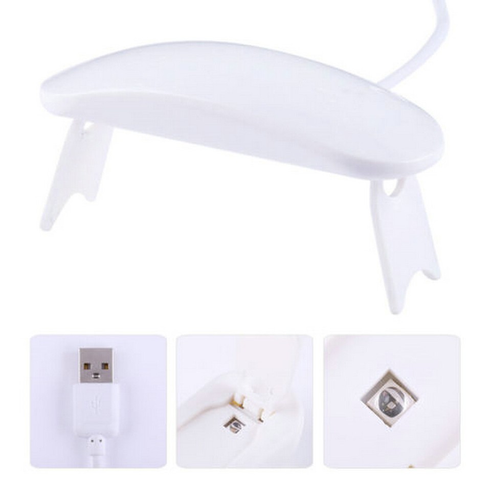 Mini Portable 6W USB UV LED Lamp Gel Polish Curing Machine Nail Art ...