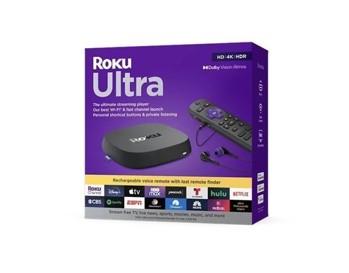 Roku Ultra 4K UHD Streaming Media Player w/ Voice Remote Pro 4802R ...
