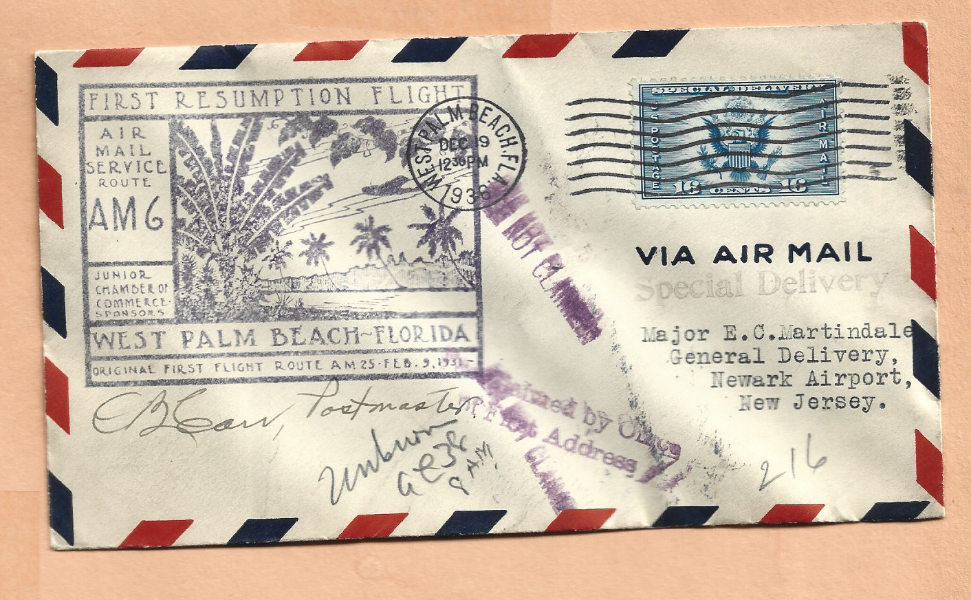 FIRST FLIGHT AM 6 DEDICATION MORRISON FIELD WEST PALM FLA DEC 19,1939 ...