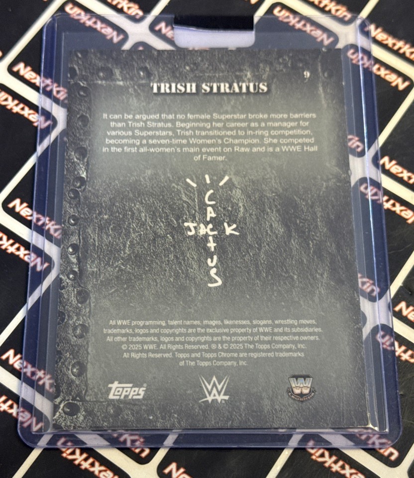 2025 topps chrome wwe cactus jack Trish Stratus # 9 red and black flannel | eBay