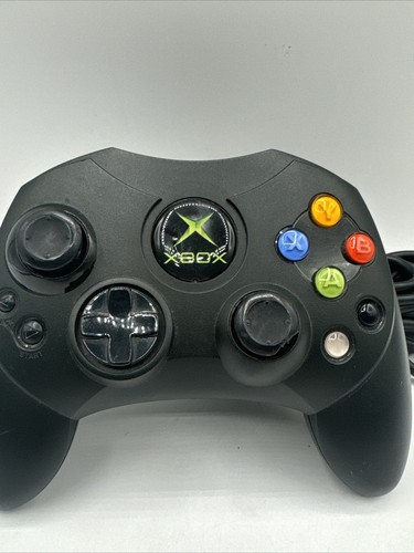 Original Xbox OEM S Type Black Controller with Breakaway Cable - Tested ...