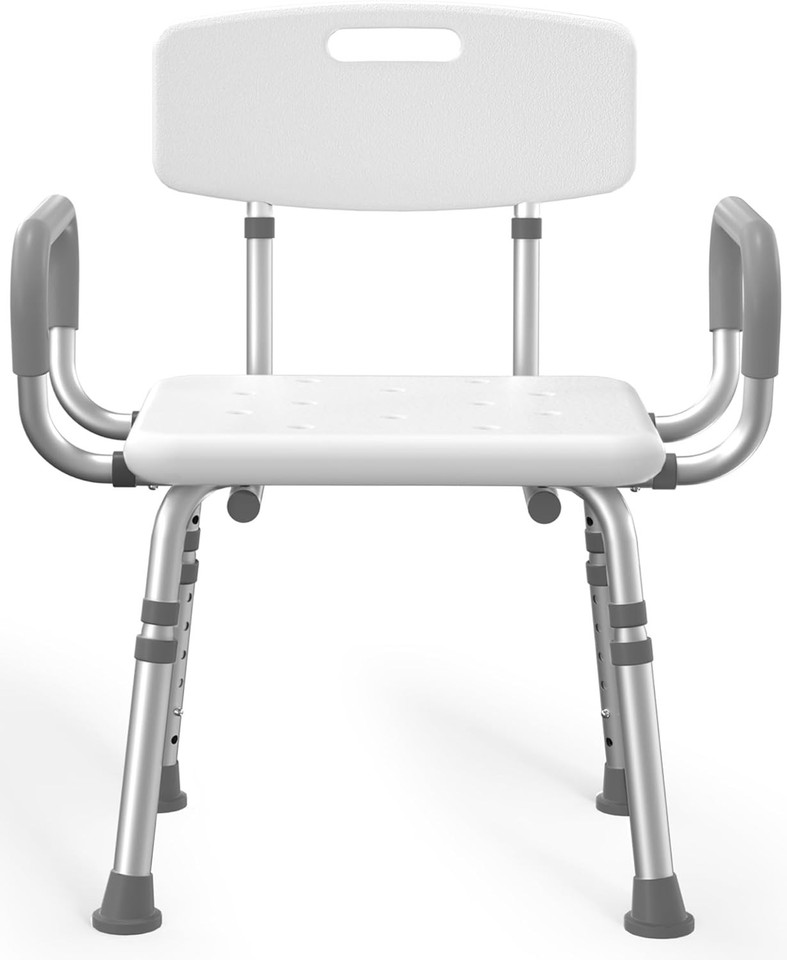 Rust-Resistant Adjustable Bath Chair - 500 lbs Capacity for Seniors and ...