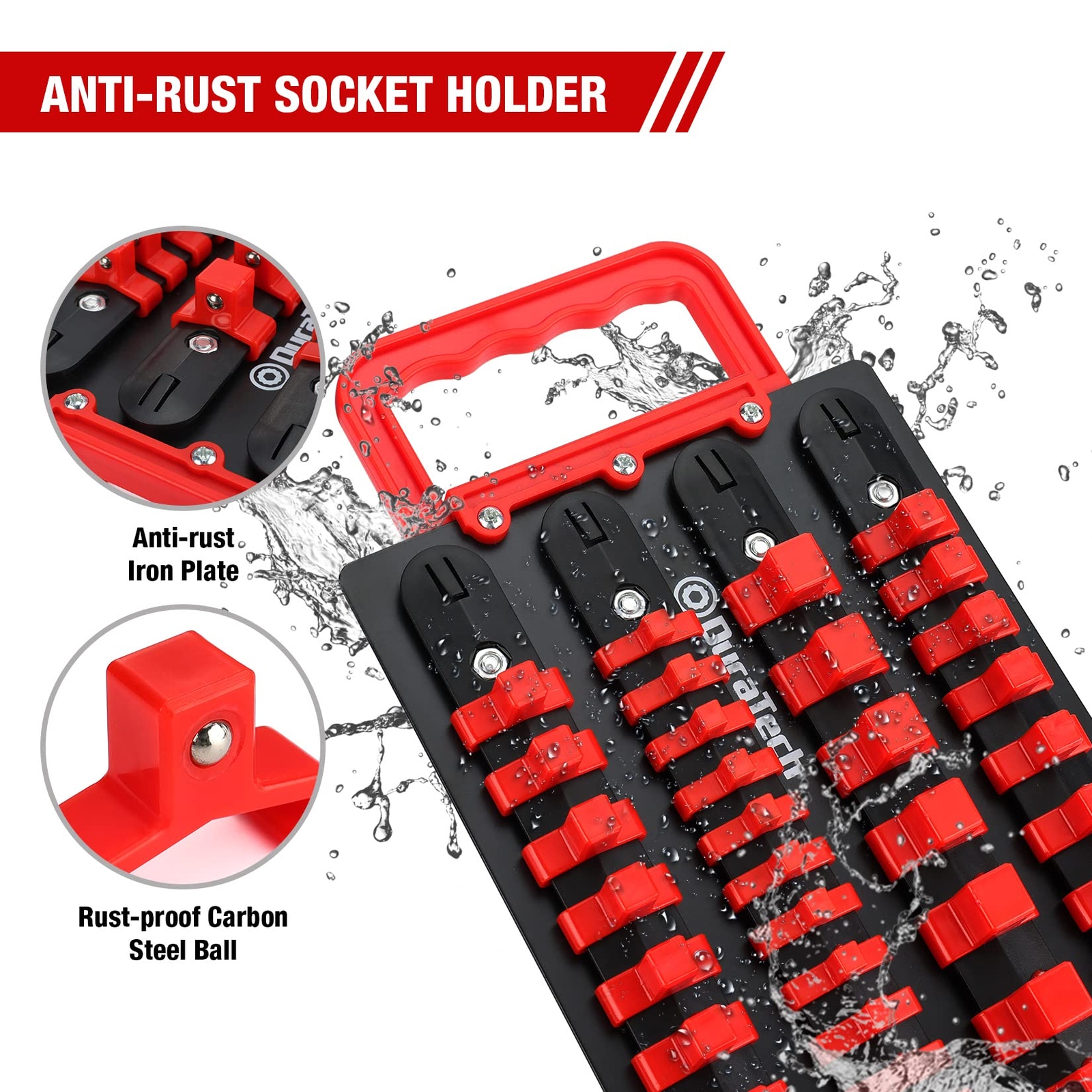 DURATECH 80 PC Socket Organizer Holder 1/2"1/4"3/8" Drive Socket ...