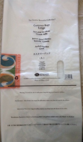 CREATIVE MEMORIES CUSTOMER BAGS LARGE ORANGE LOGO 20 YEAR ANNIVERSARY ...