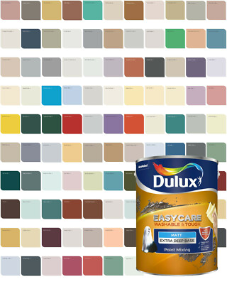 Dulux Easycare Washable Matt emulsion 5L 240 colours to choose (tinted ...