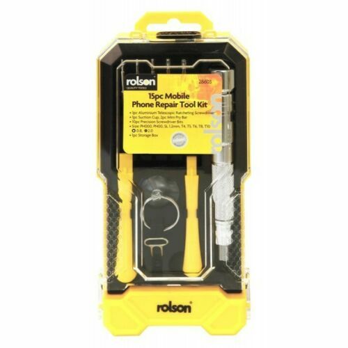 Rolson 15 Piece Mobile Phone Smartphone Cell Repair Tool Screwdriver ...