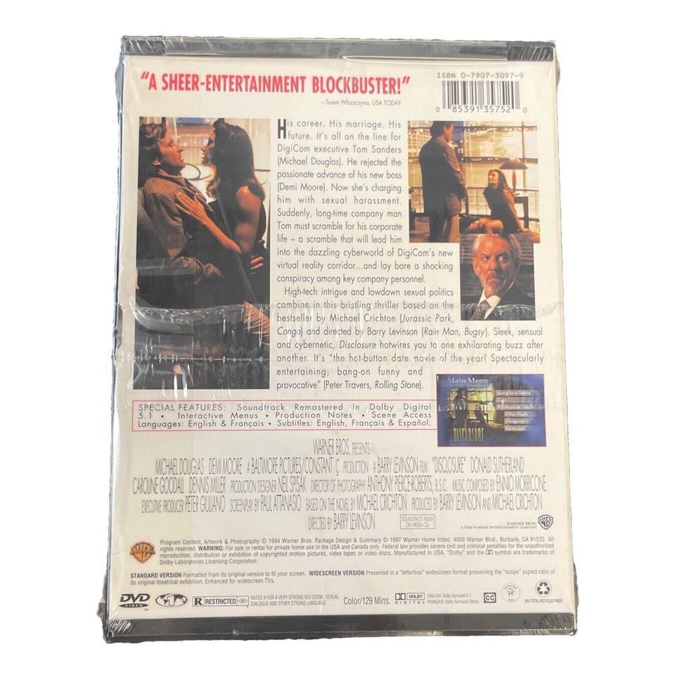 Disclosure Widescreen DVD 1994 Sealed | eBay
