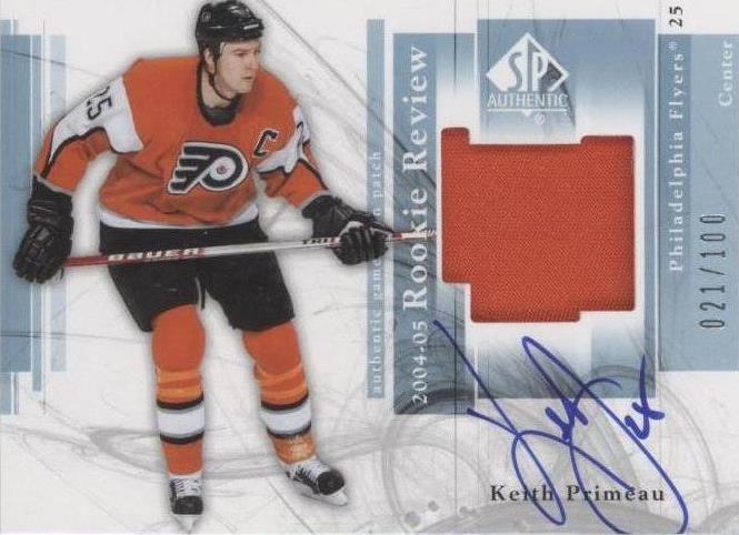2004-05 SP Authentic - Rookie Review Autograph Patch Keith Primeau #RR ...