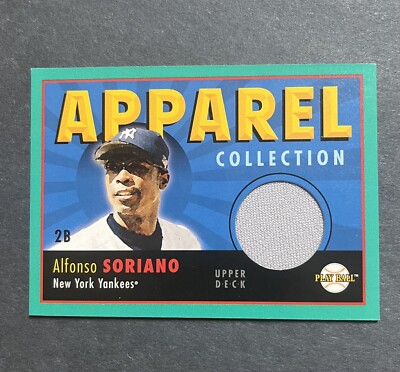 2004 Upper Deck Play Ball Apparel Collection Alfonso Soriano #AC-AS ...