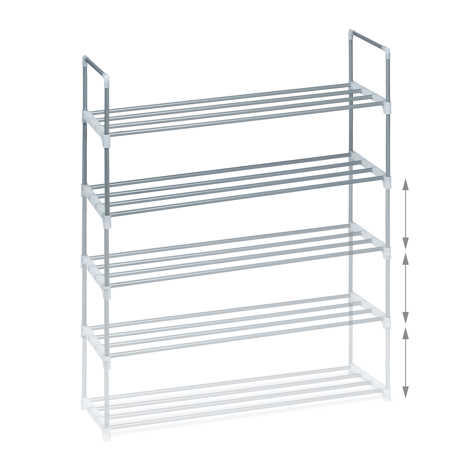 Meuble à chaussures métal range-souliers étagère à chaussures 3 étages ...