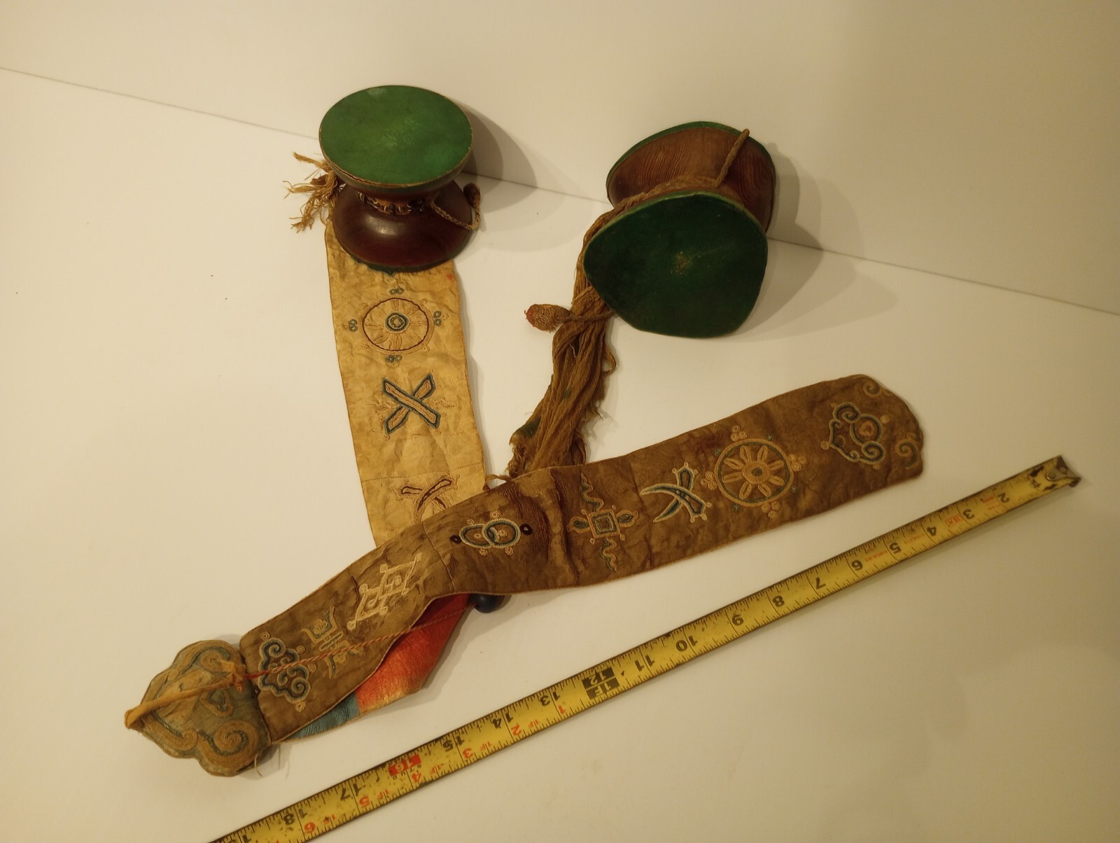 Antique Handmade Tibetan Buddhist Kapala Damaru Chod Ritual Ceremony ...