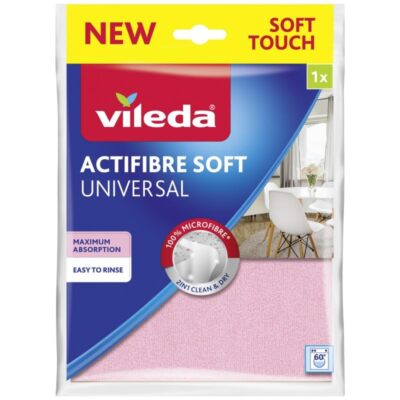Vileda ACTIFIBRE Soft All Purpose cloth clean absorb without streaks ...