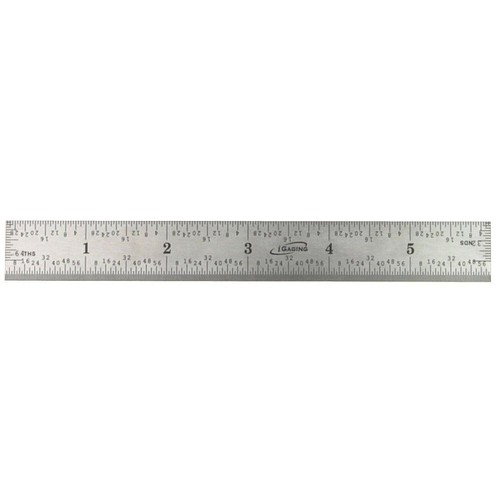 iGaging 6 Inch Ruler 1/32" 1/64" Machinist Stainless Steel Scale 34-006 ...
