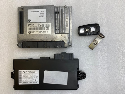 07-10 BMW X5 E70 4.8i N62 ENGINE DME ECU CAS3 IGNITION KEY SET OEM ...