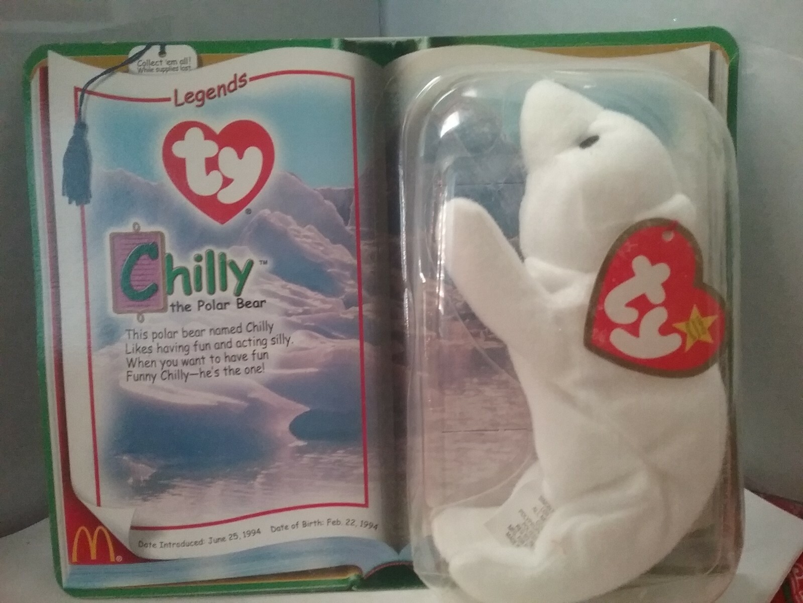 TY teenie beanie baby chilly the polor bear from McDonalds | eBay