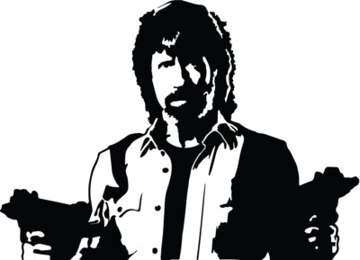 Chuck Norris VINYL DECAL STICKER actor walker texas ranger delta force ...