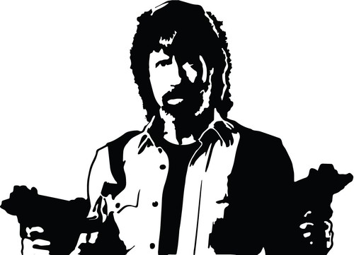 Chuck Norris VINYL DECAL STICKER actor walker texas ranger delta force ...