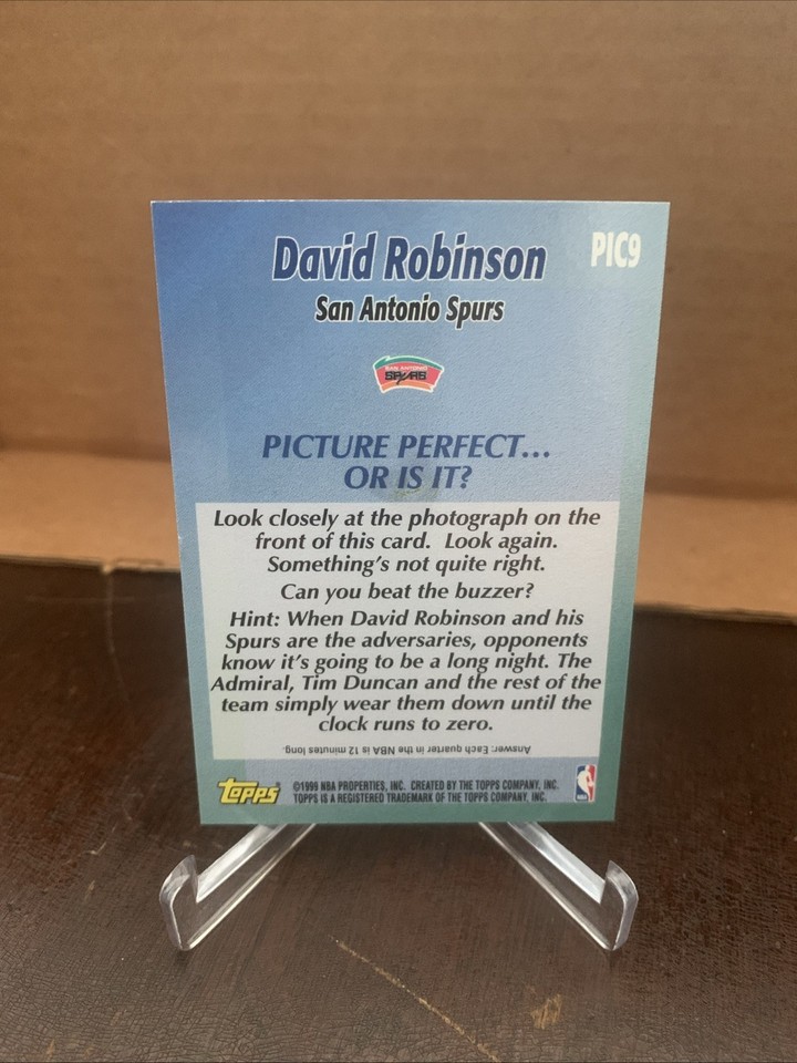 1999 Topps Picture Perfect David Robinson #PIC9 | eBay
