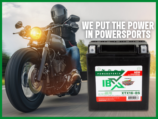Interstate Batteries IBX AGM Powersports Battery 12V 14Ah Rechargeable ...