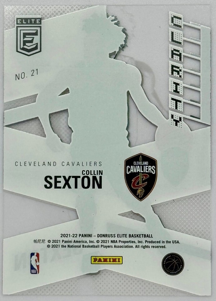 2021-22 Elite Clarity Gold #21 Collin Sexton Cleveland Cavaliers #07 / ...