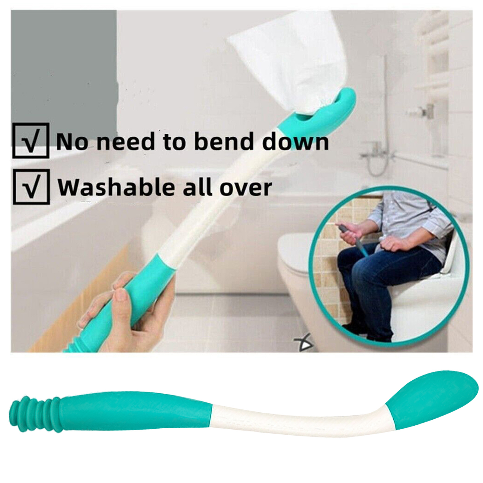Butt Wiper for Disabled Bathroom Aids for Wiping Toilet Aid Comfort ...