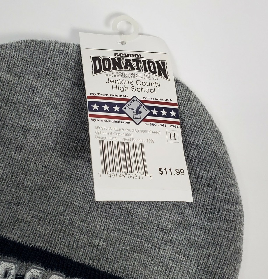JENKINS COUNTY HIGH SCHOOL WAR EAGLES KNIT BEANIE HAT CAP GA ADULT ONE ...