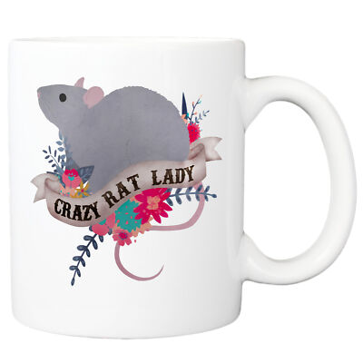 Crazy Rat Lady Coffee Mug Cute Rat Gift Mouse Rat Lover Cup Gift for ...