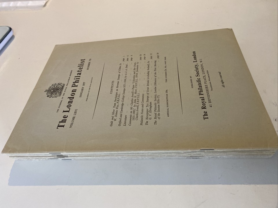 THE LONDON PHILATELIST, 1957, Complete Year, Vol LXVI, Royal Philatelic ...