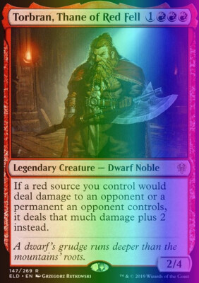 MTG Torbran, Thane of Red Fell (147/533) Throne of Eldraine LP FOIL | eBay