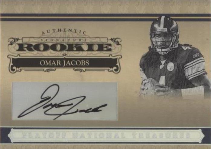 2006 Playoff National Treasures - Rookie Omar Jacobs #119 Silver ...