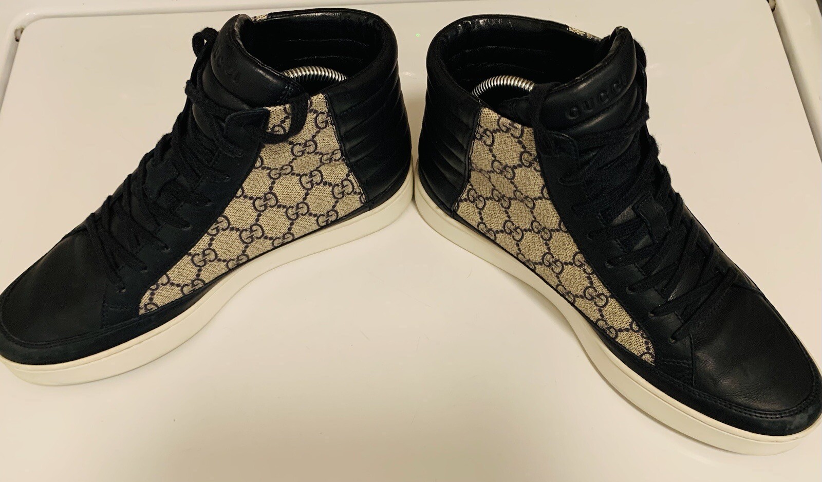 GUCCI GG Supreme High Top Sneaker Blue Men’s Shoes Au… - Gem