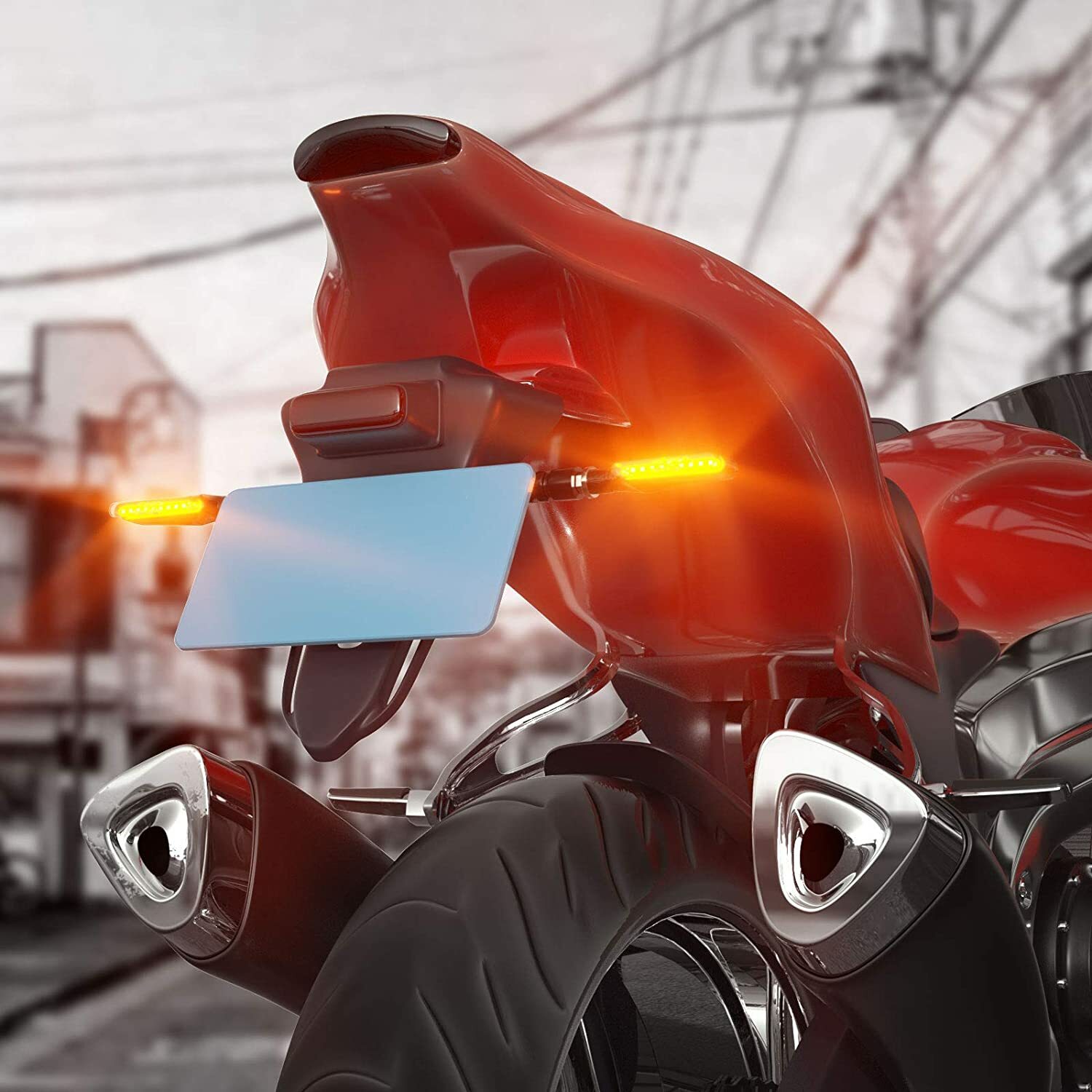 Motorcycle LED Turn Signals Blinker Light For Kawasaki Ninja 250R 500R ...