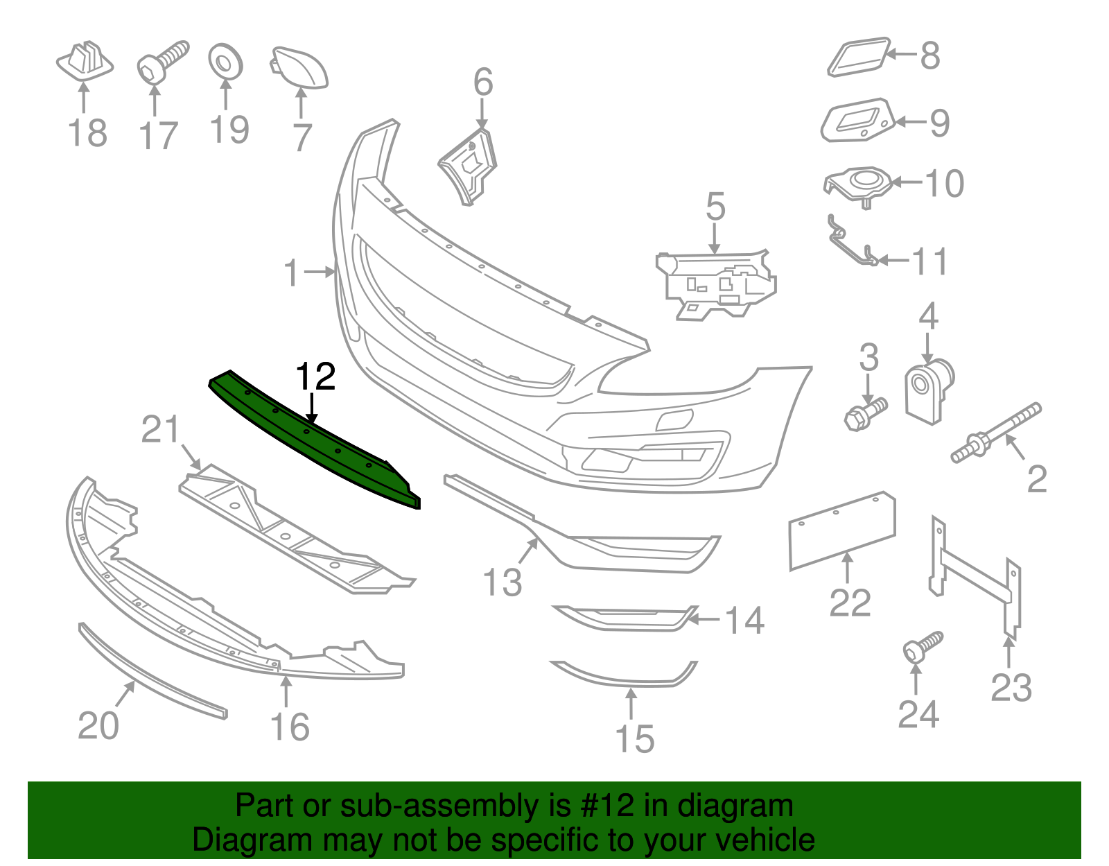 Volvo V60 Front Bumper Lower Grille 31323859 Genuine for sale online | eBay