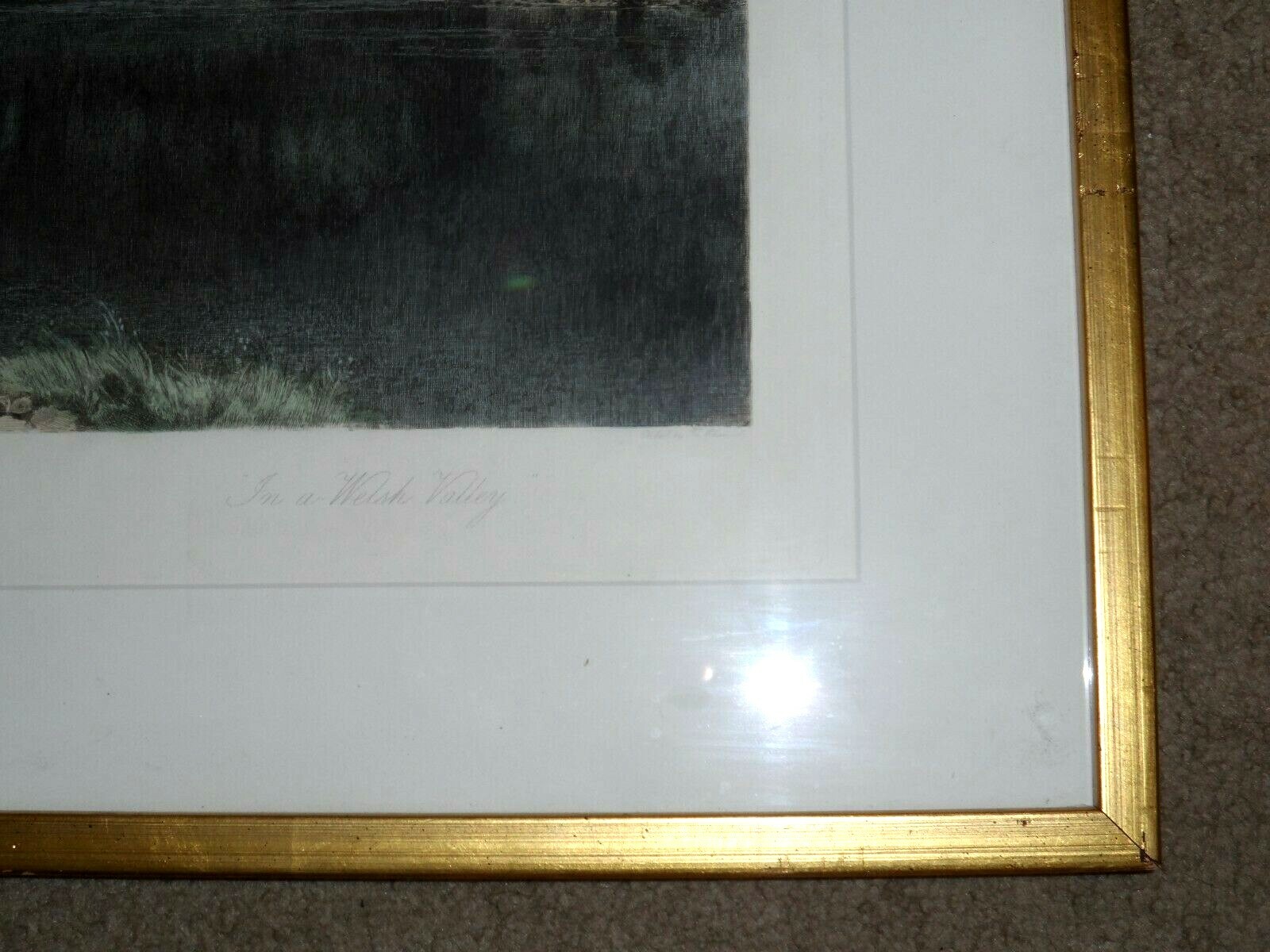 TH. CHAUVEL & B. W. LEADER SIGNED ETCHING OF LANDSCAPE TITLE "IN A ...