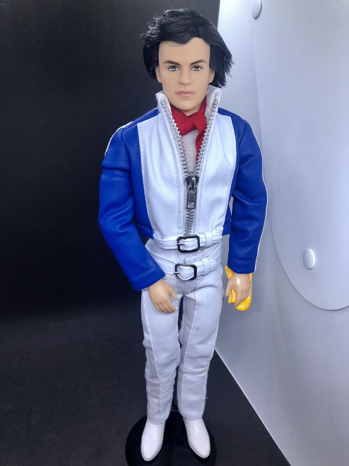 2007 Speed Racer Barbie Ken Doll White Blue Jacket Rooted Hair for OOAK ...