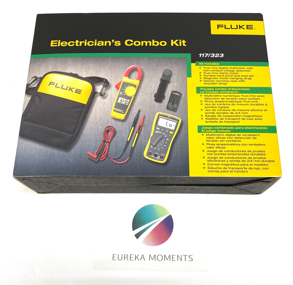 Fluke 117/323 Electricians Combo Kit 400AC 600DC Digital Multimeter ...