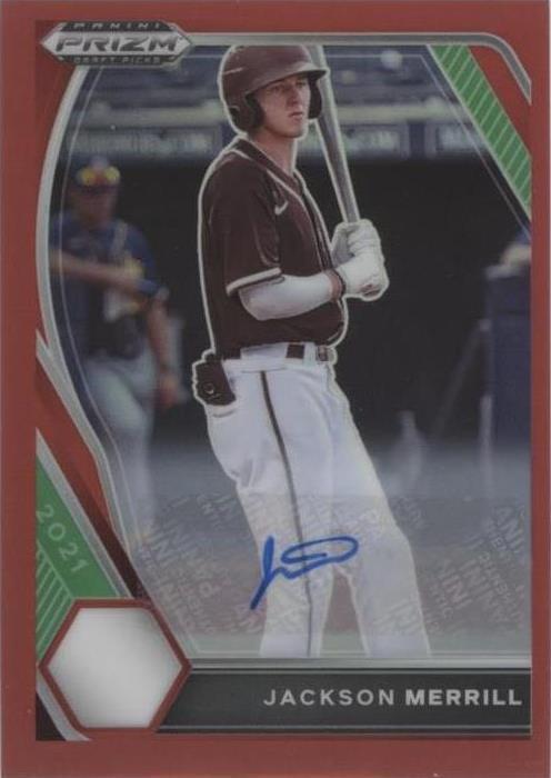 2021 Panini Prizm Draft Picks - Jackson Merrill #PDP27 Red Prizm ...
