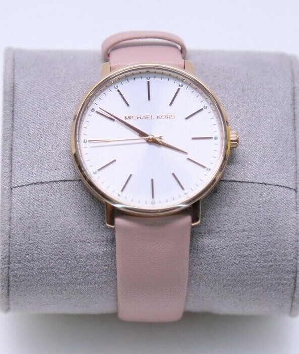 Michael Kors 38mm Women's Rose Gold-Tone Wristwatch MK2741 Leather Band ...
