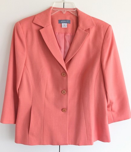 Koret Blazer Jacket Coral Peach Color Size 8 | eBay