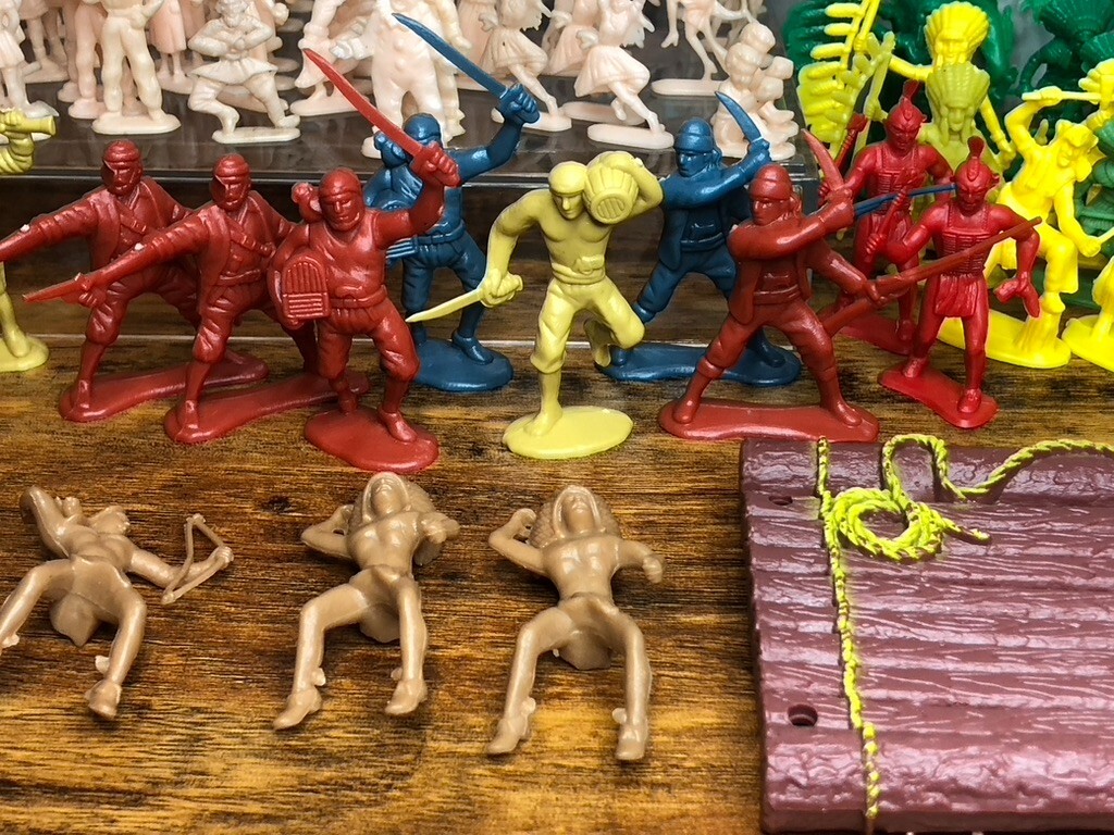 Vintage Western Cowboys, Indians, Vikings, Knights, & Ho Scale Figure ...