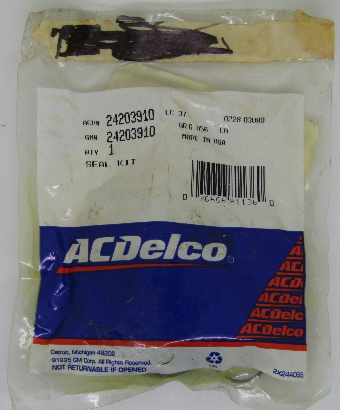 NEW ACDELCO GM GENERAL MOTORS SEAL KIT PART NO. 24203910 | eBay
