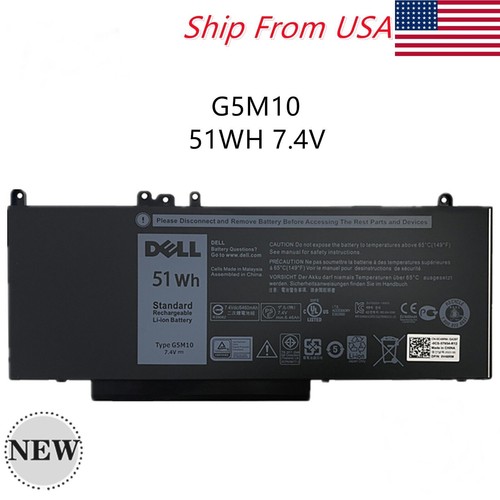 NEW OEM 51WH G5M10 WYJC2 7V69Y TXF9M Battery For Dell Latitude E5270 ...
