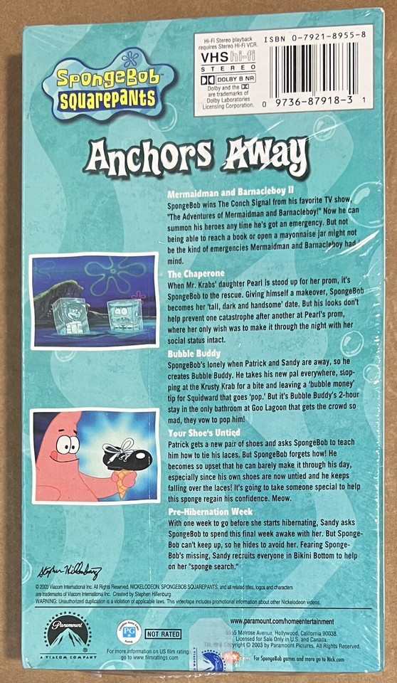 SpongeBob SquarePants - Anchors Away [VHS] 5 Twisted Tales - 0792189558 ...