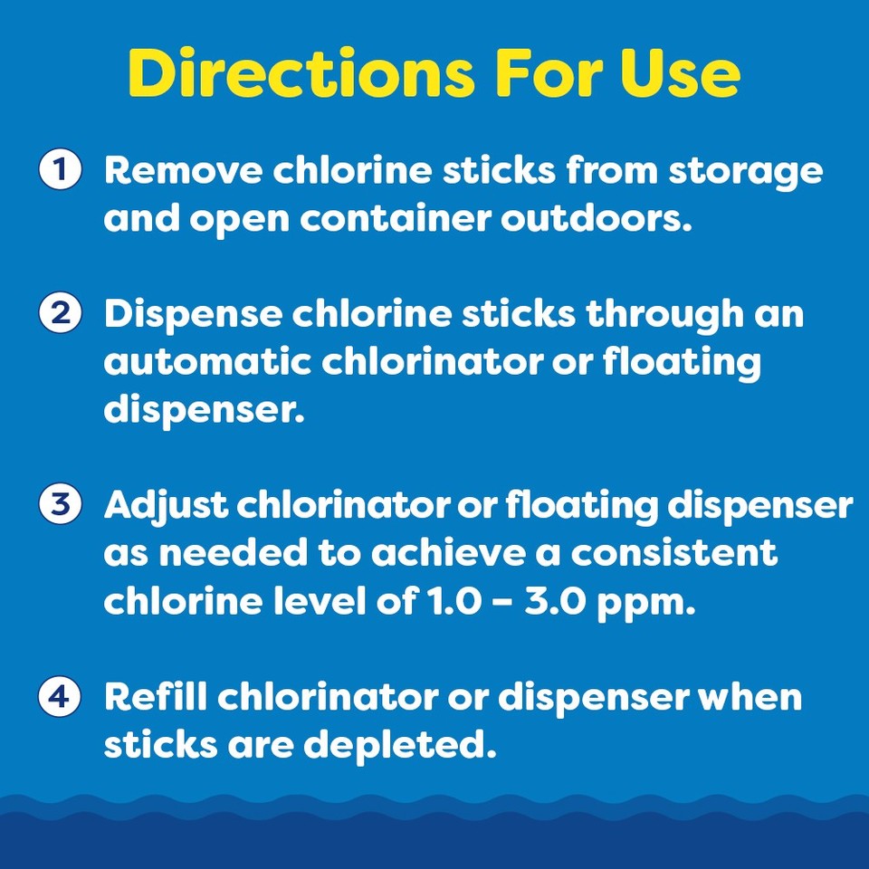 In The Swim 4 Inch Stabilized Chlorine Sticks - 98.6% Trichlor 25 ...