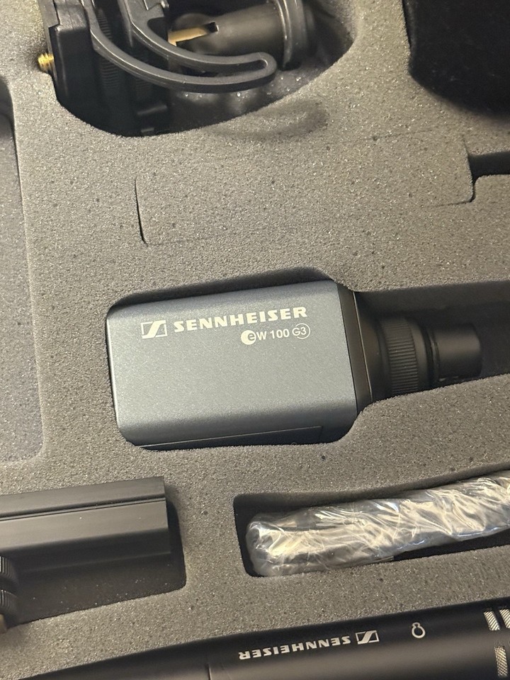 Sennheiser ME66 Shotgun Microphone with Ew100 G3 Transmitter Case Wind ...