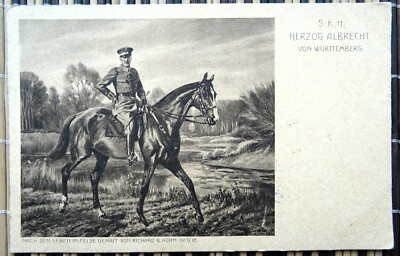 WWI. Duke Albrecht von Württemberg. German Charity Postcard. 1918 | eBay